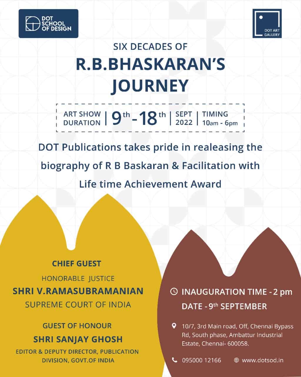 R.B.Bhaskaran Journey | DOT School Of Design